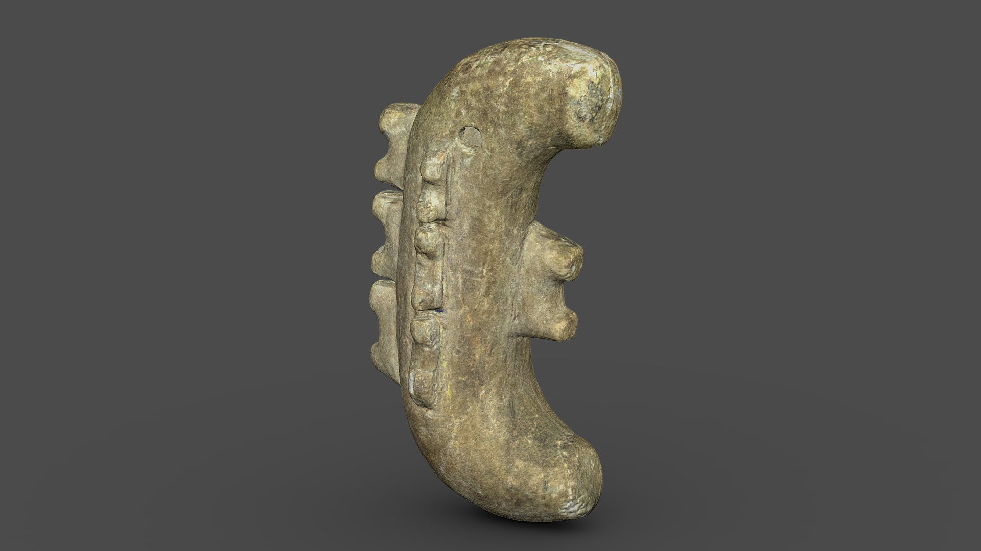 子持勾玉 Comma-shaped bead with smaller beads - 3D model by 栃木県埋蔵文化財センター ...