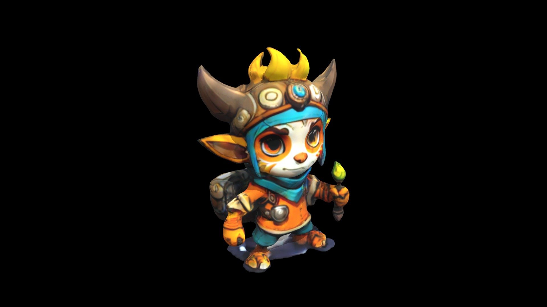 a cartoon character with a backpack and a bru - Download Free 3D model ...