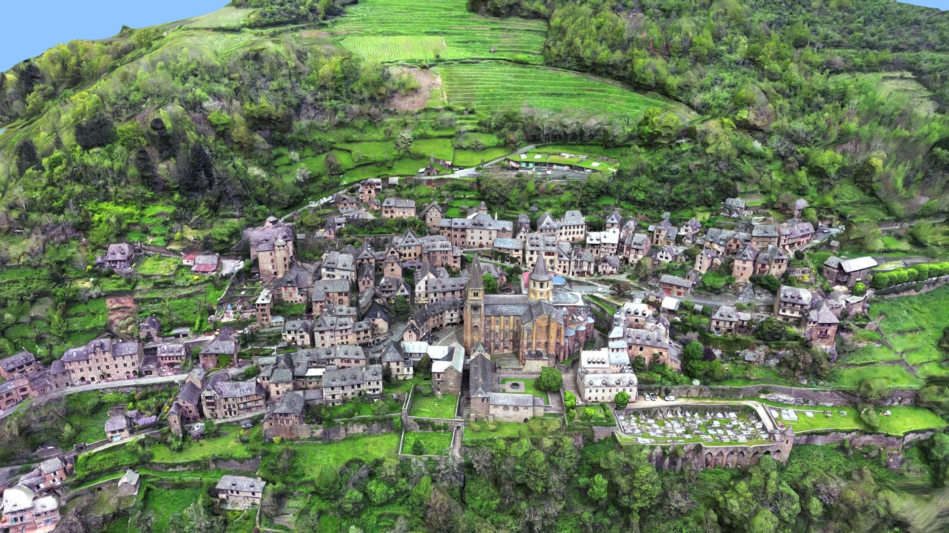 Conques, France - 3D model by LibanCiel [fcd3d41] - Sketchfab