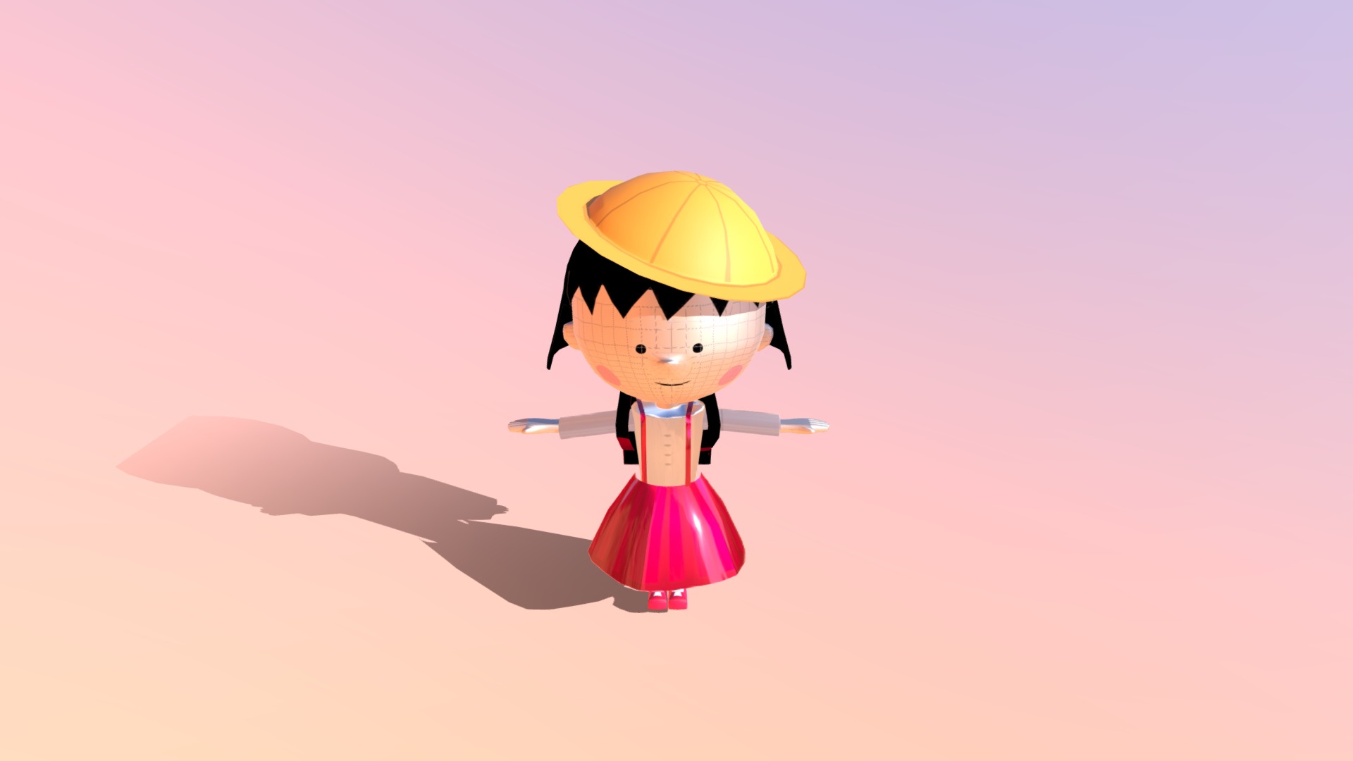 chibi_maruko - 3D model by tzuhua [fcd4d6c] - Sketchfab