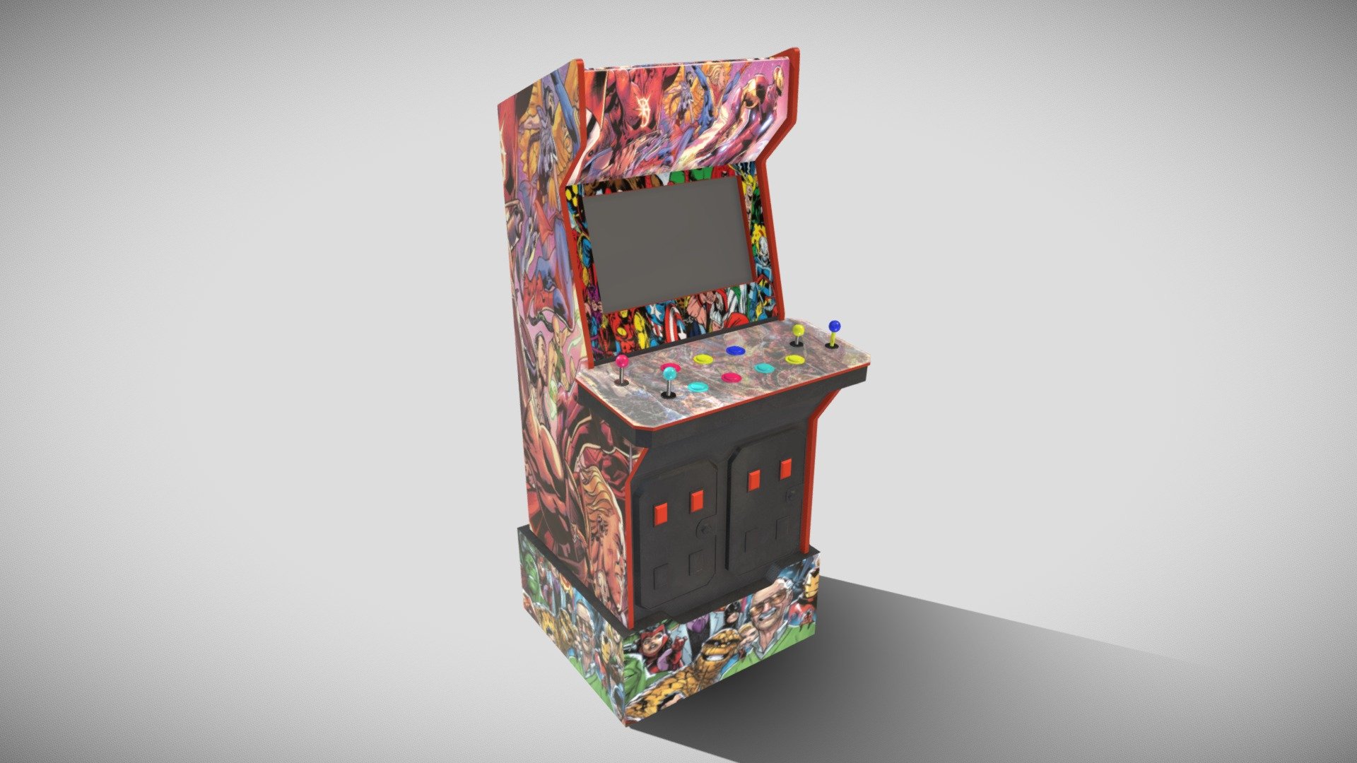 Avengers arcade machine - 3D model by Canicule [fcdd2ac] - Sketchfab