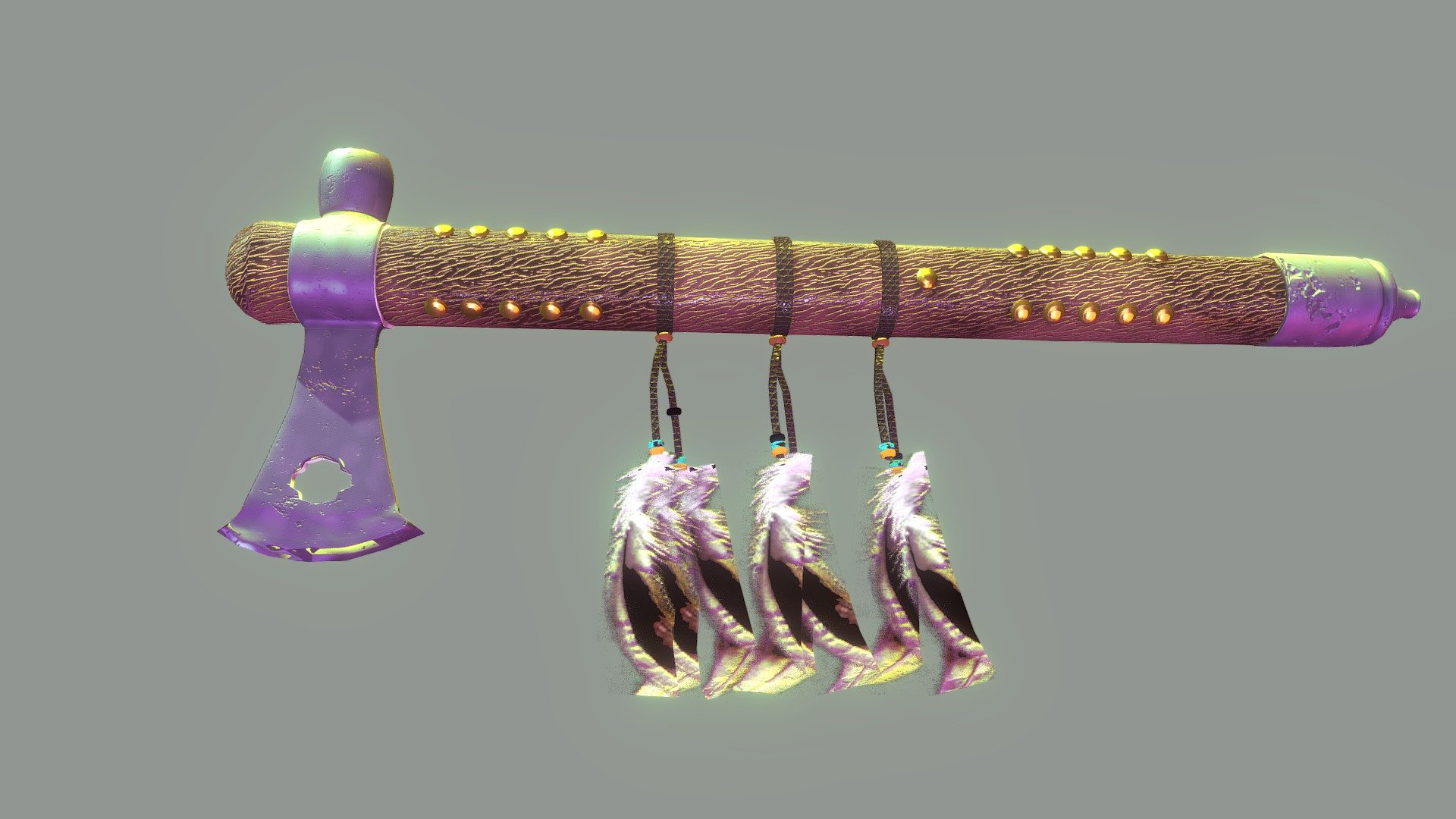 Pipe Tomahawk - 3D model by marydouglass [fcdfe7c] - Sketchfab