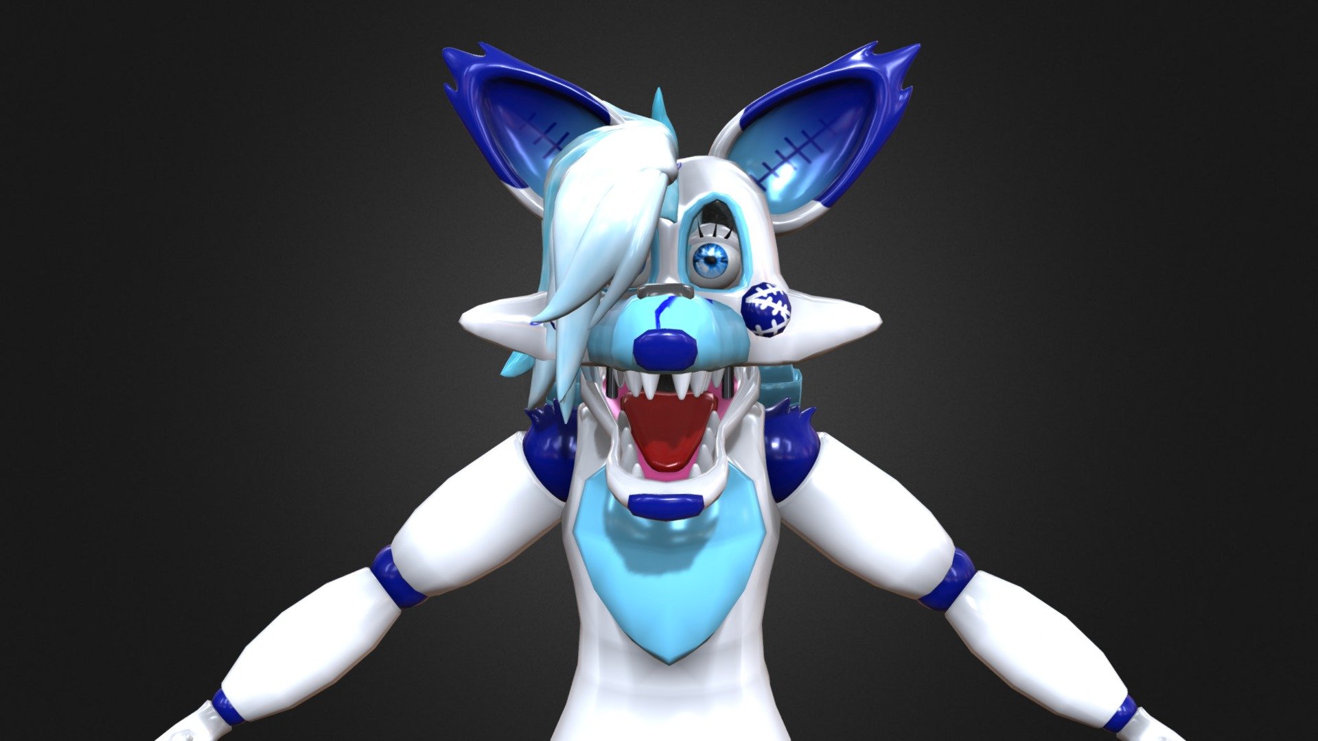 Fnaf mangle bule - Download Free 3D model by fgvcvvjn [fcdfea7] - Sketchfab