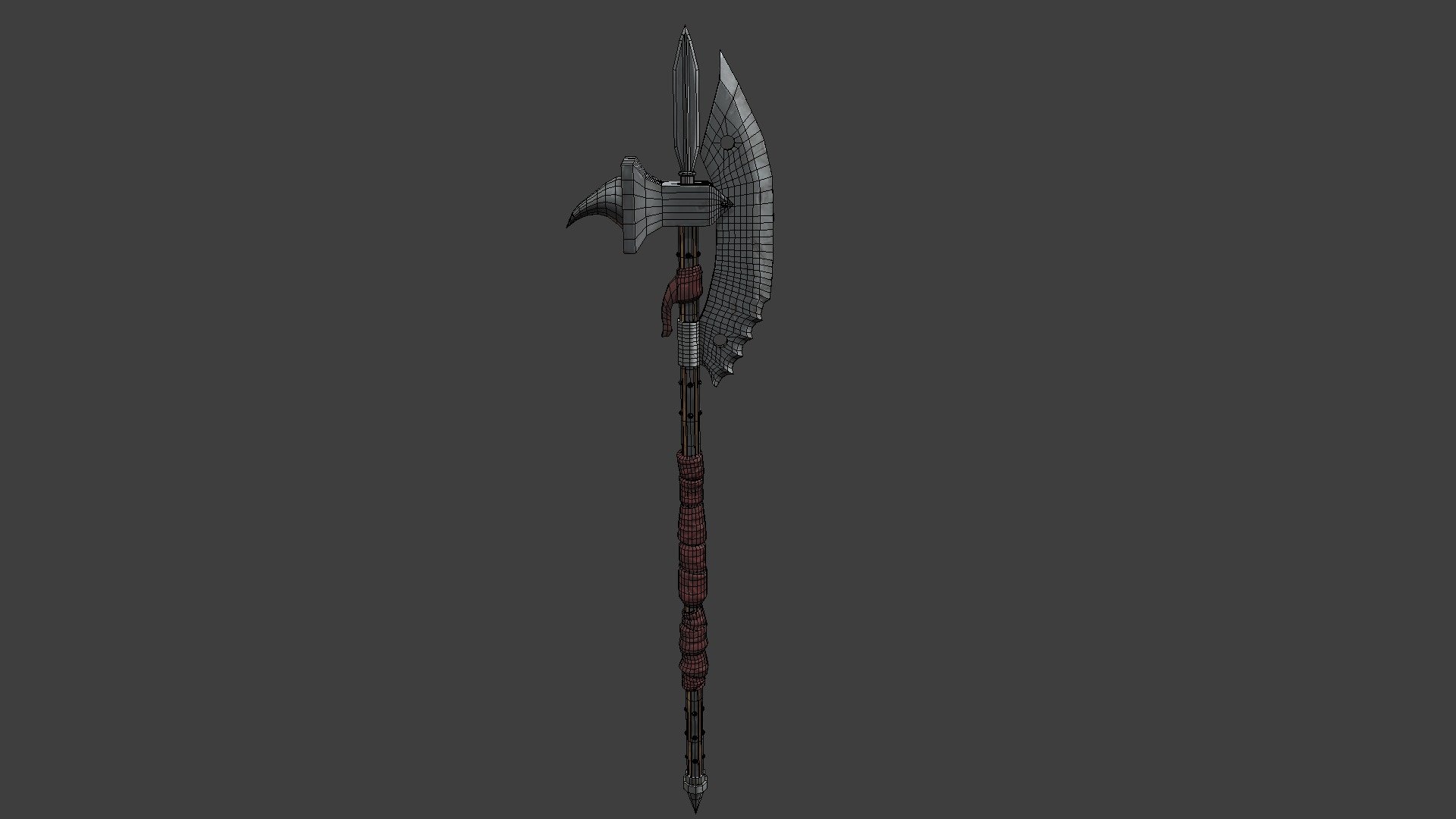 Halberd Low Poly- Very Hi Resolution - Download Free 3D model by ...