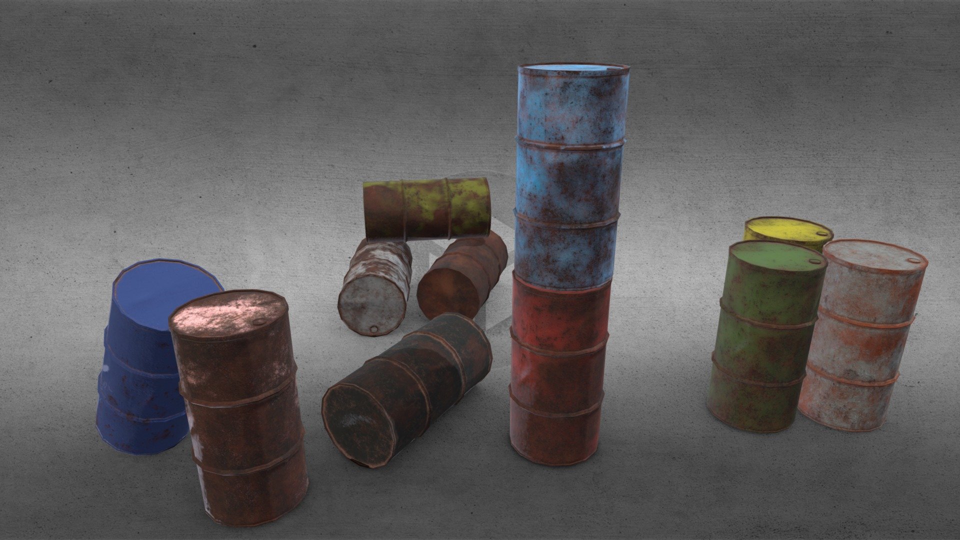 Barrel- Pack 03 - Buy Royalty Free 3D model by ASMA3D [fce707d ...