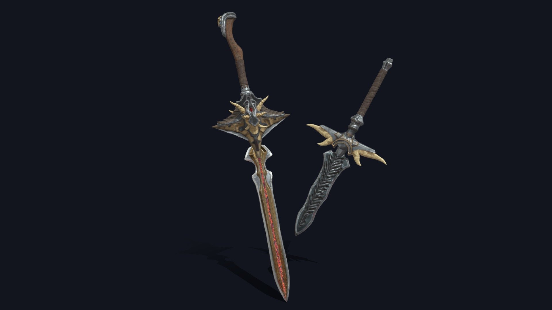 Long & Short Monster Swords - Weapon Pack - Buy Royalty Free 3D model ...