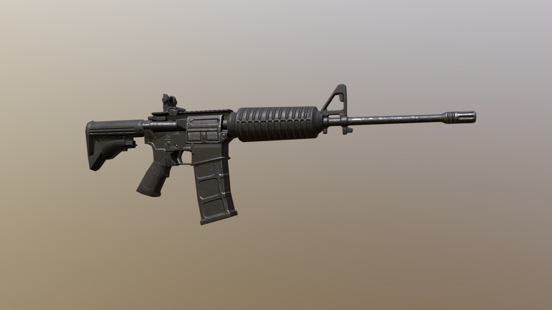 Low Poly Assault Rifle - 3D model by kingworm [fcf7c8d] - Sketchfab