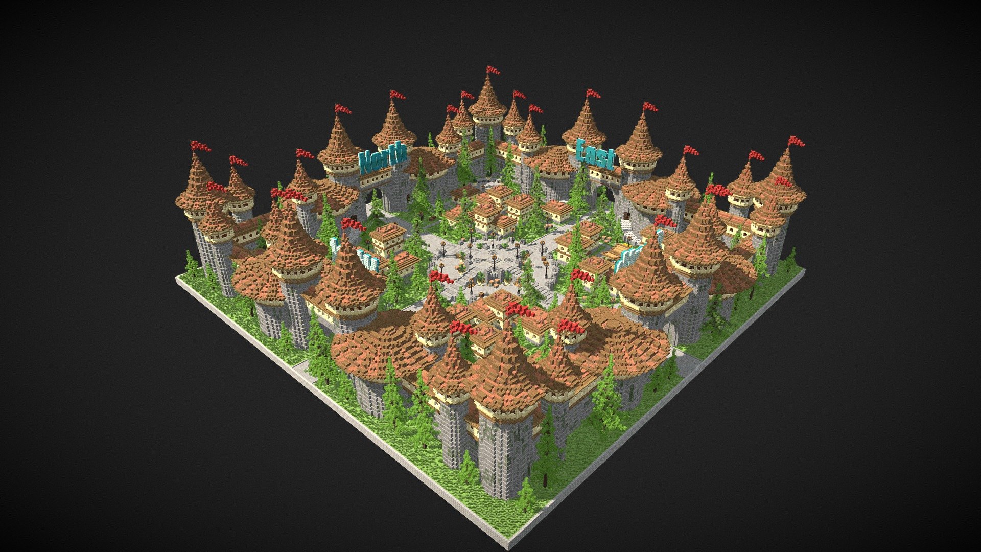 Fortress of Knights - Faction Spawn [Minecraft] - 3D model by Hylarion ...