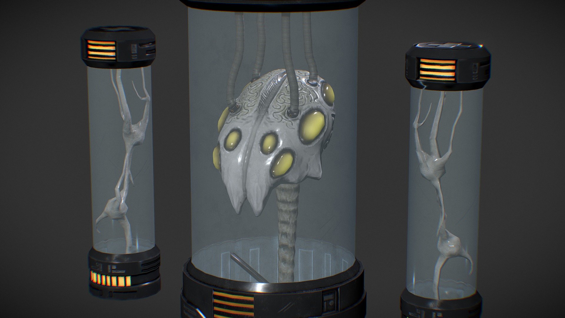 SpaceStation: Alien Brain (highpoly) - 3D model by Gnarrf [fcfd8e9 ...