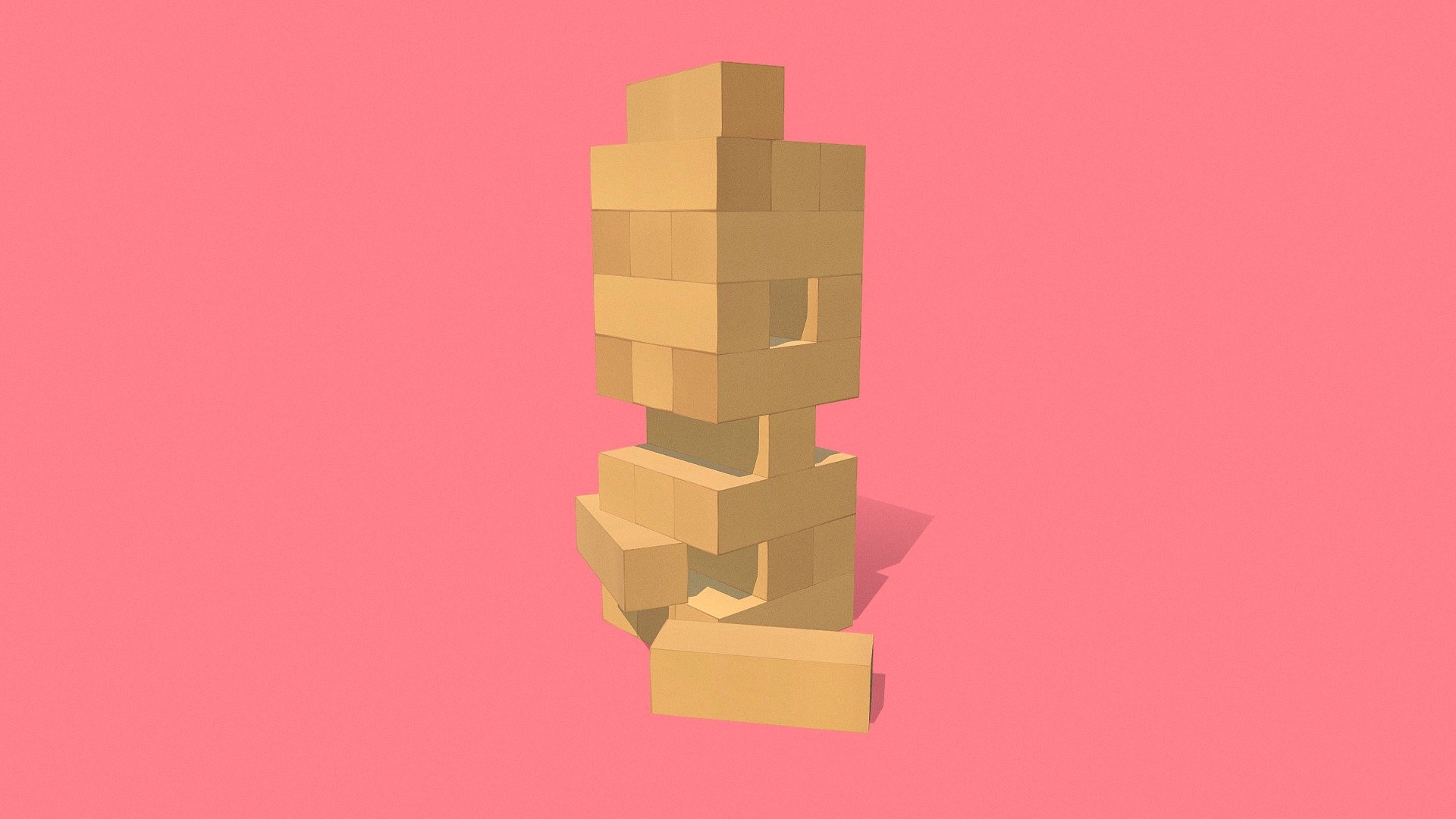Jenga tower - 3D model by Graelli (@GraceE) [fcfee53] - Sketchfab