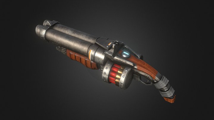 Futuristic-gun 3D models - Sketchfab