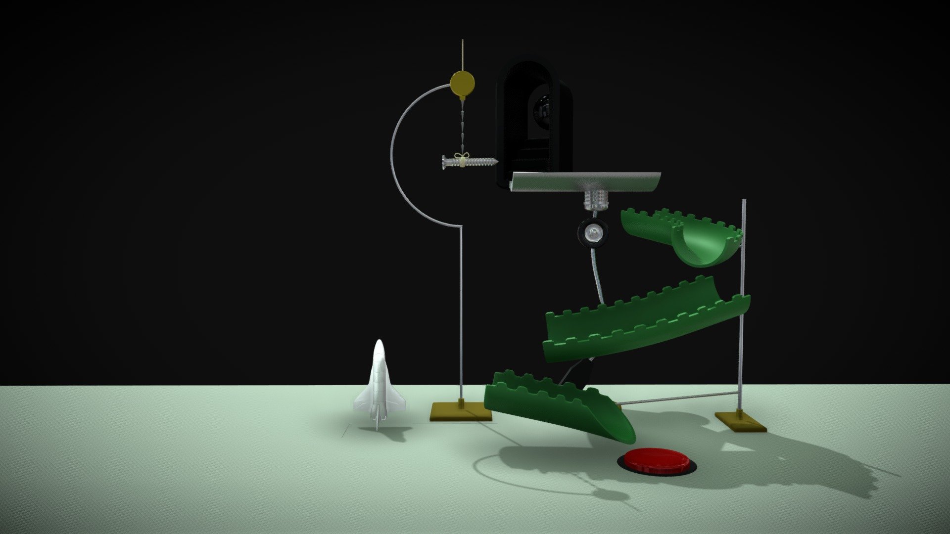 Rube Goldberg Machine for 7C Labs - 3D model by Mike "Bain" Loucas ...