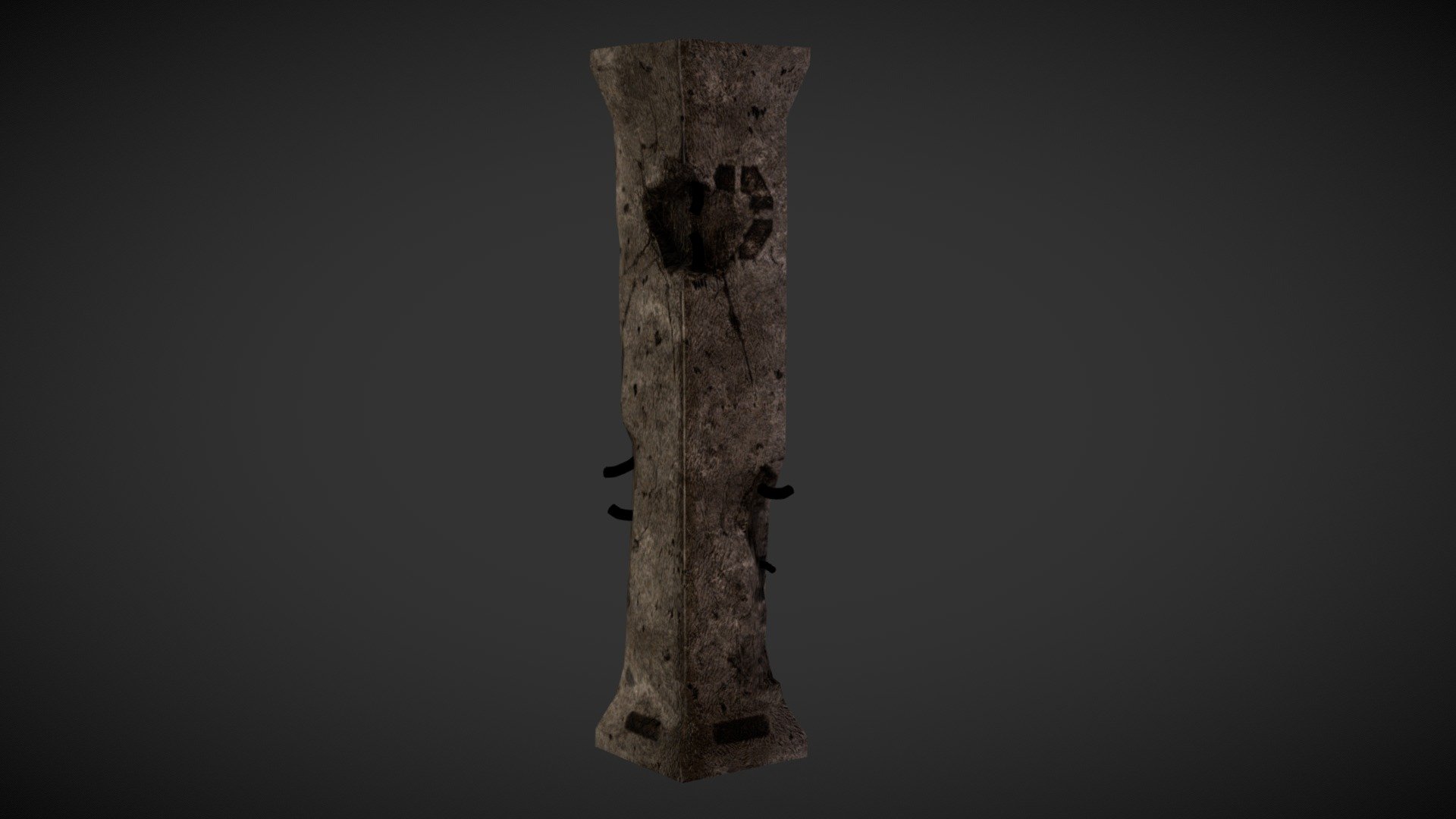 Damaged Carved Stone Pillar - Buy Royalty Free 3D model by S.Egan ...