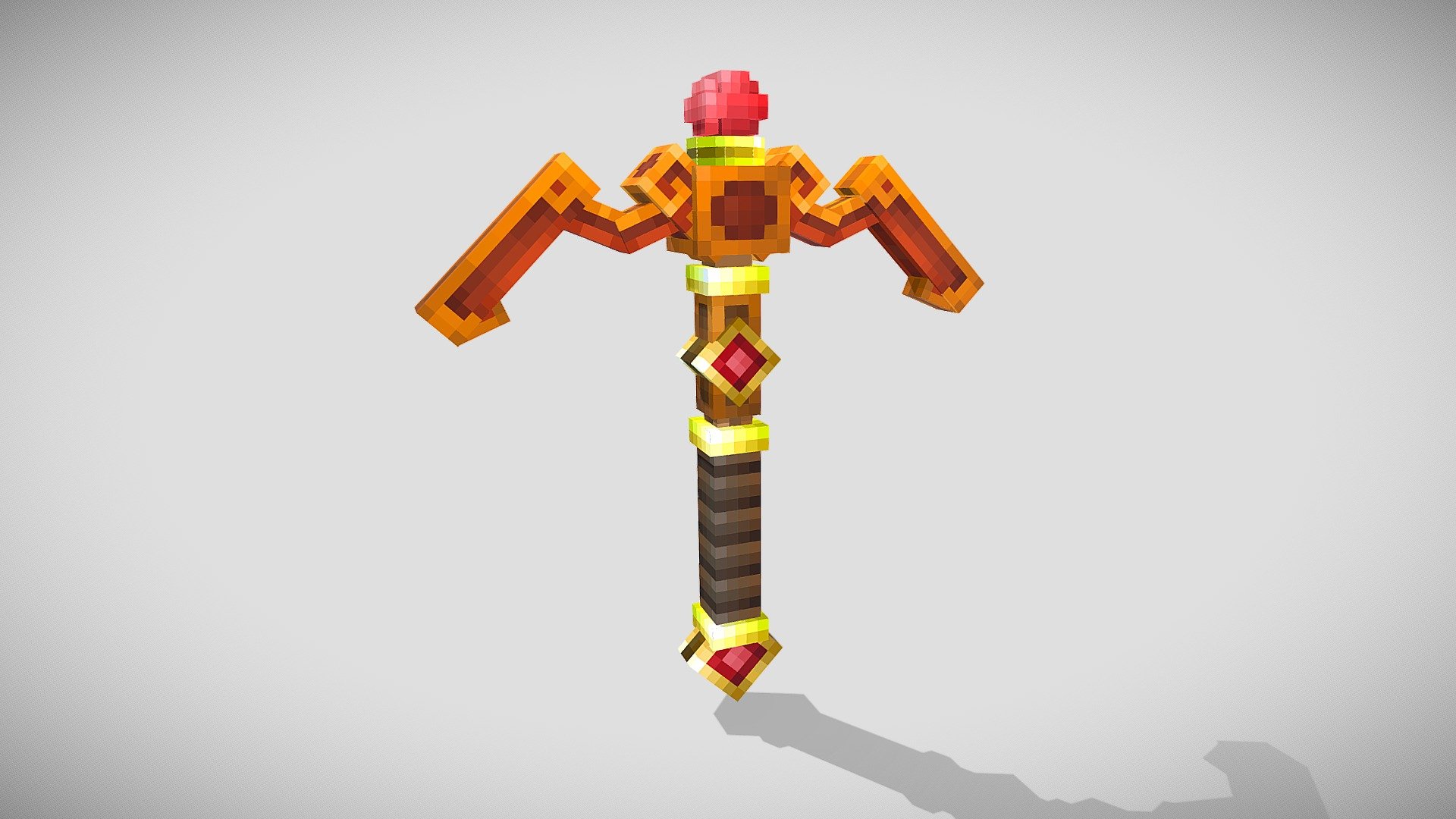 Red Copper Pickaxe - 3D model by Chamshine (@1071253832) [fd067db] - Sketchfab