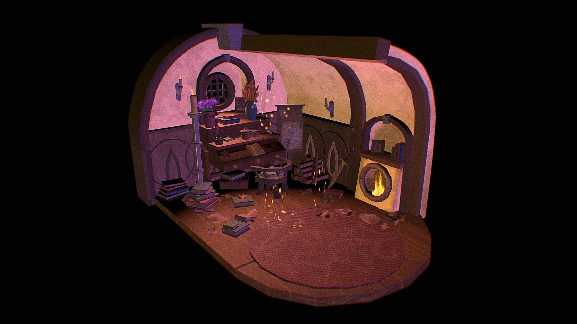 hobbit room - 3D model by Pracownia_Gier [fd0d11d] - Sketchfab
