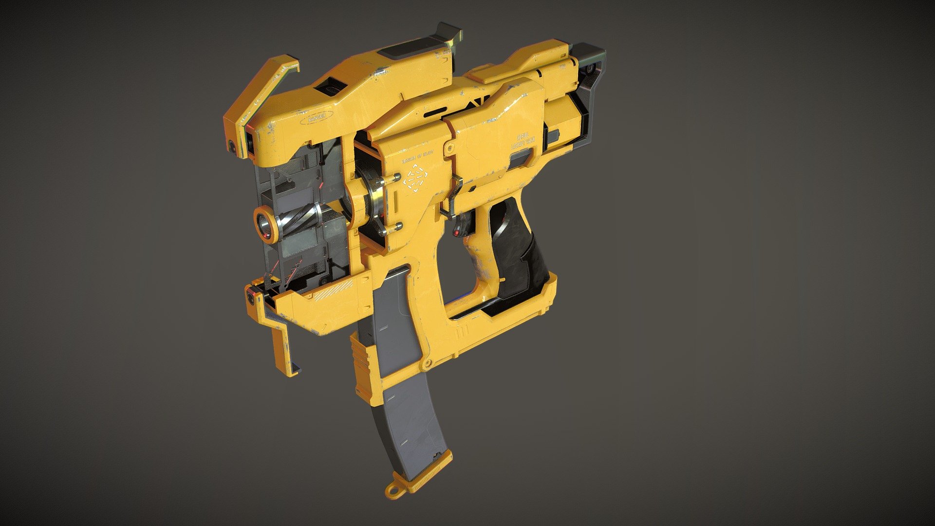 Gun decaled - 3D model by kpulka [fd11497] - Sketchfab