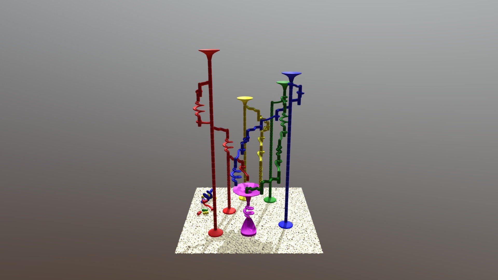 Marble Madness Track - 3D model by Nile (@nilem) [fd13019] - Sketchfab