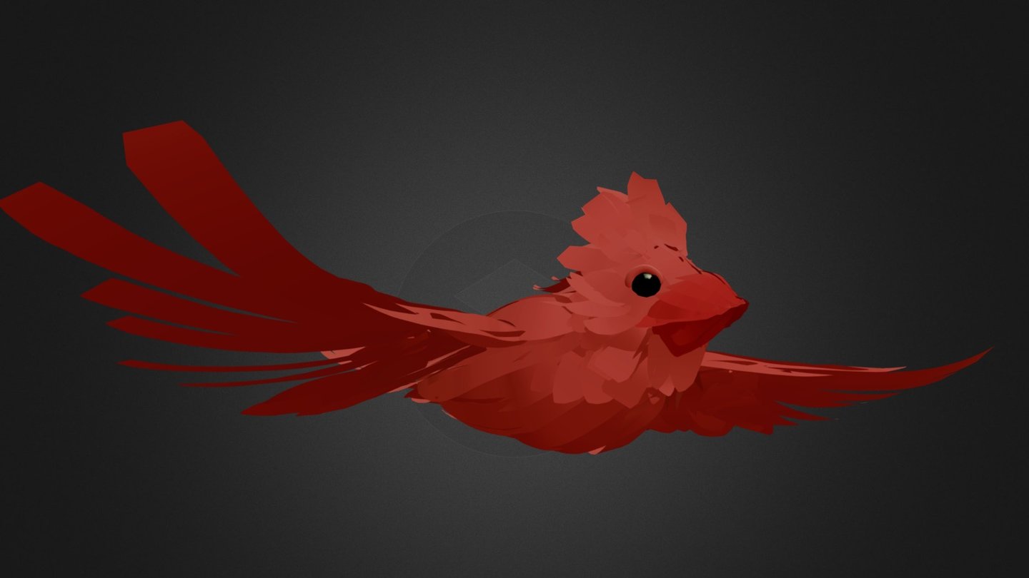 Red Bird - 3D model by Lintu [fd1a0d2] - Sketchfab