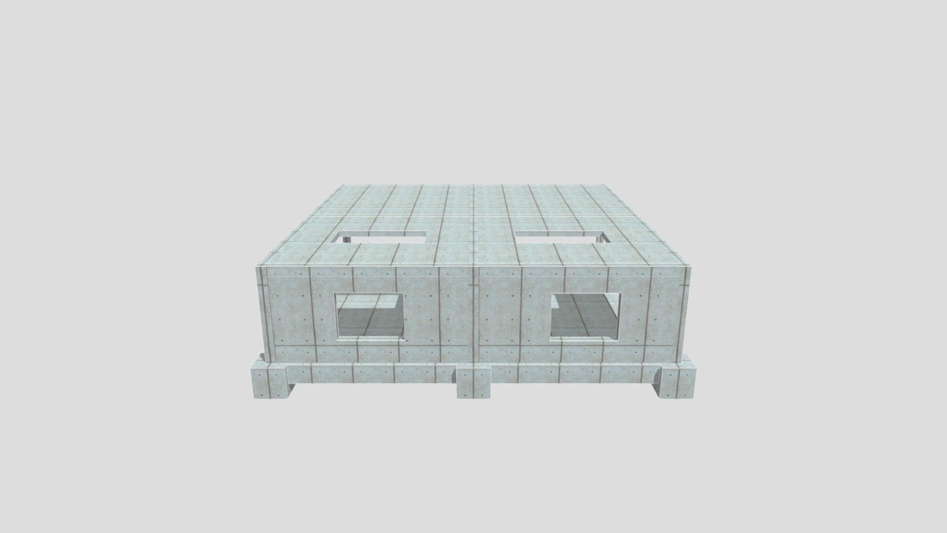Small Concrete Building - 3D model by Ahari [fd1a531] - Sketchfab