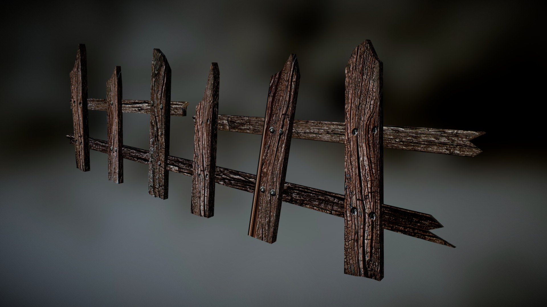 Broken Fence - 3D model by kenanthephoenix [fd1bd95] - Sketchfab