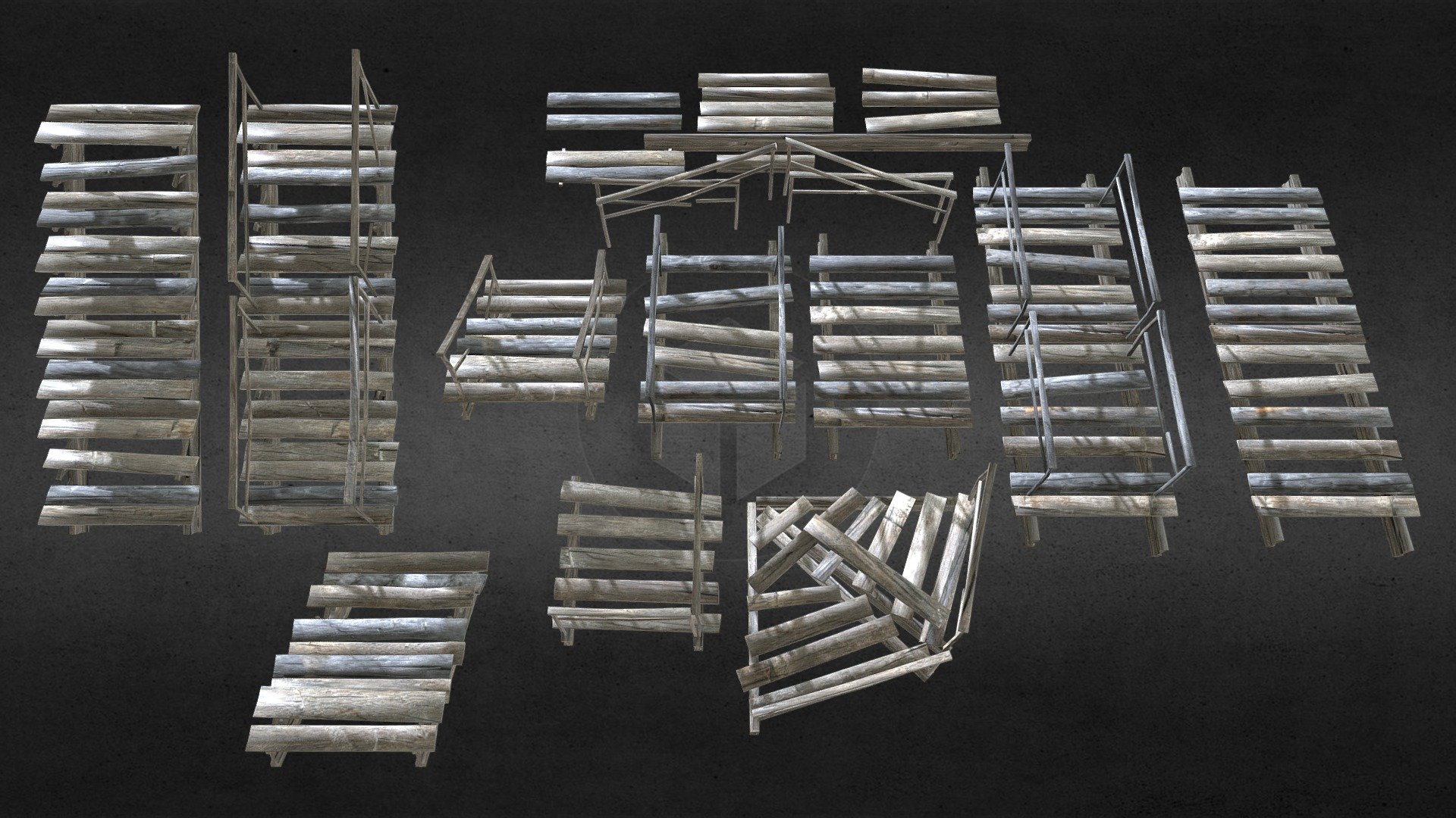 Wooden enviro elements - 3D model by Kcq21 (@lukaszkocyk) [fd1bdfb ...