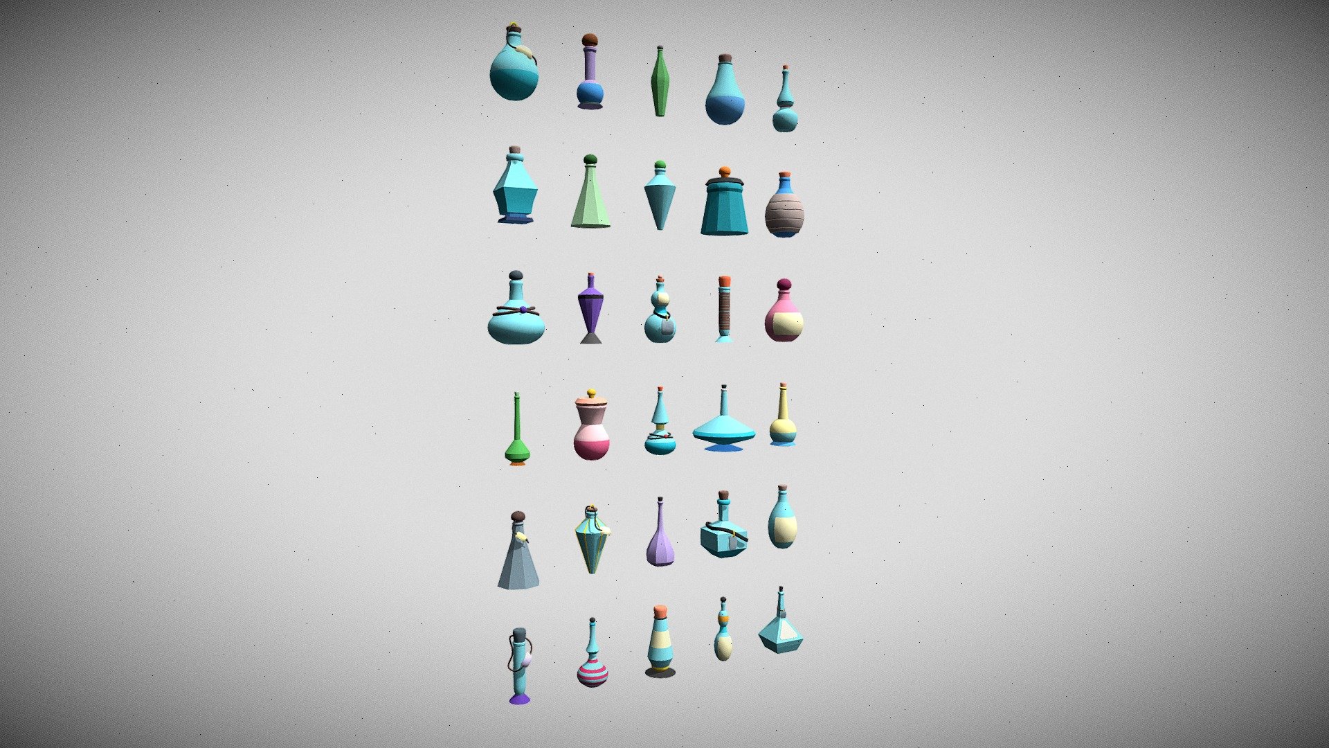 Cartoon flasks - Buy Royalty Free 3D model by 7ka (@Verasavy) [fd1ef48 ...