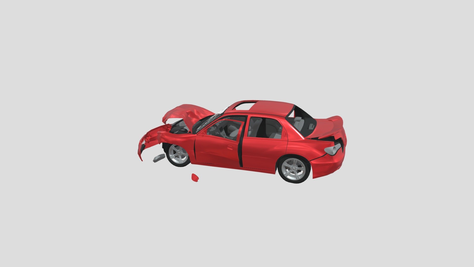 Wrecked Car 2 - Download Free 3D model by Azakha (@Netherender10 ...