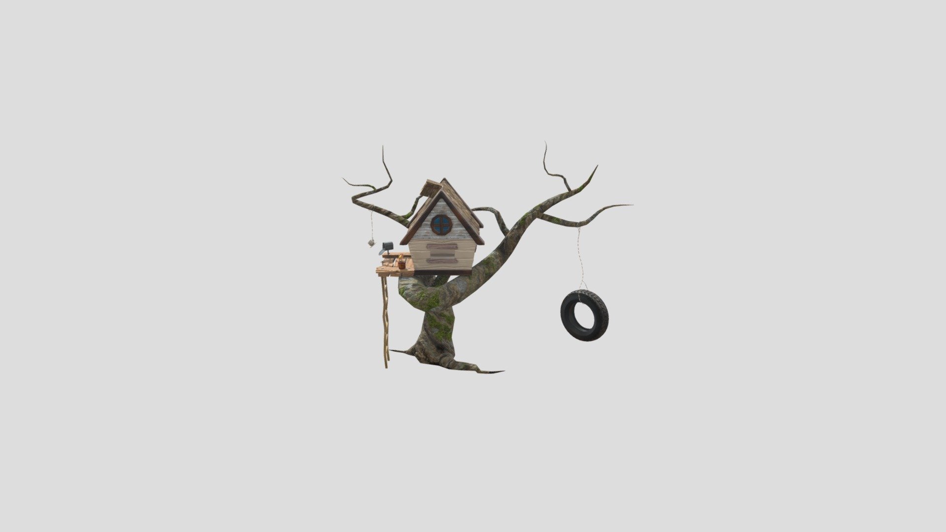 Treehouse - 3D model by Andreea (@andreeanan) [fd2279e] - Sketchfab
