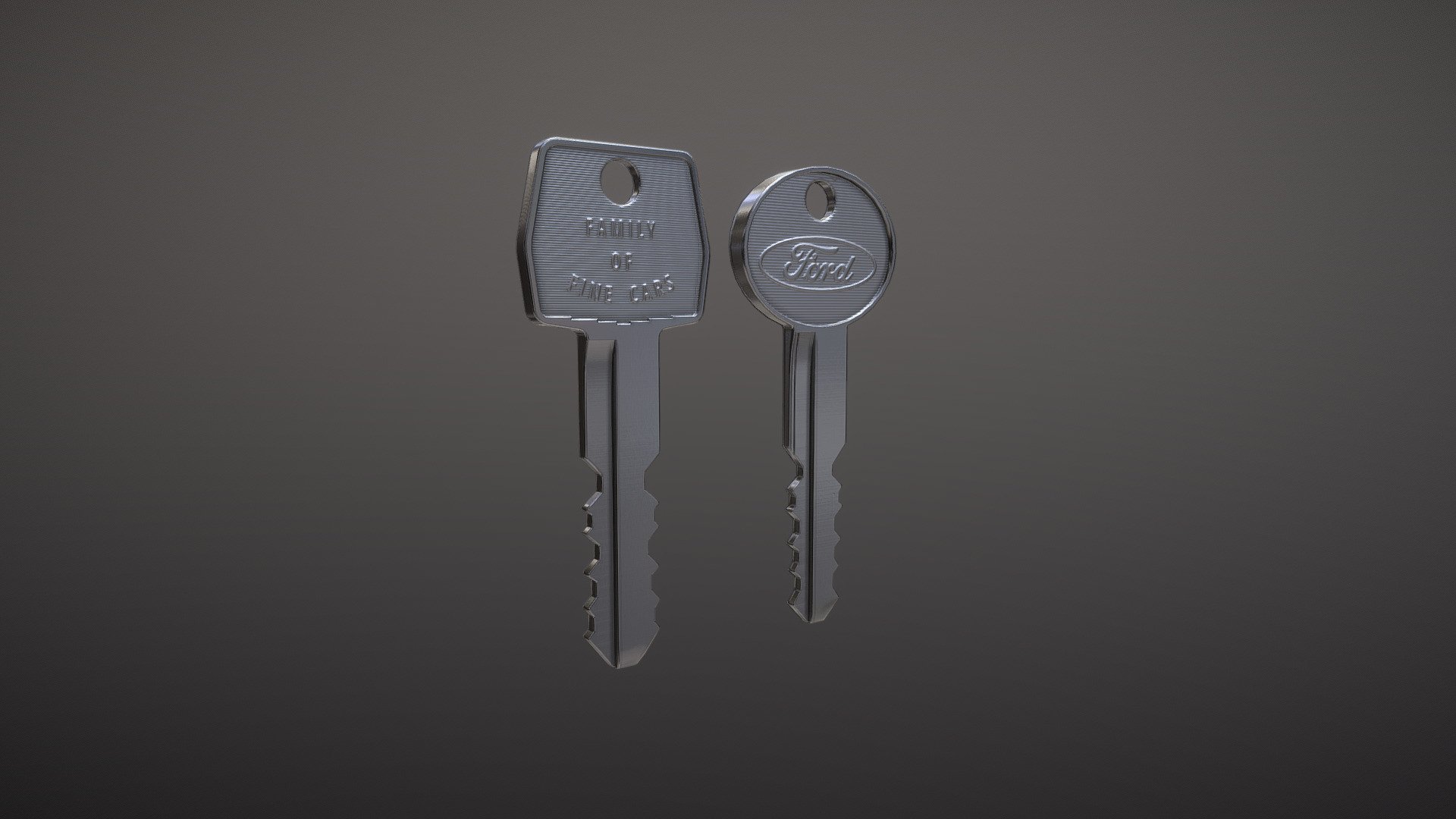 Vintage Car Keys - 3D model by mOOngaze [fd2662f] - Sketchfab