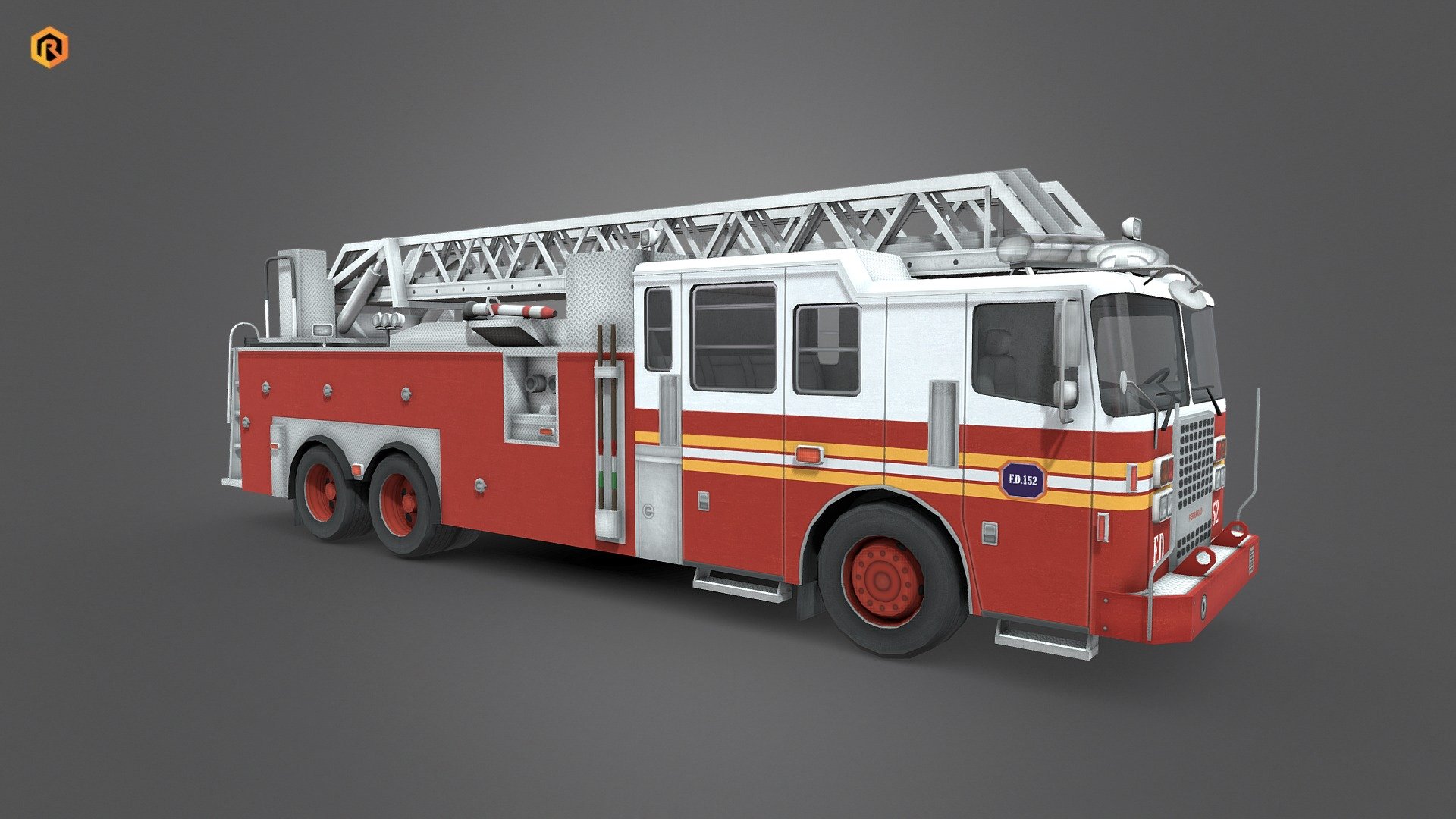 Fire Truck Vehicle - Buy Royalty Free 3D model by Rescue3D Assets ...