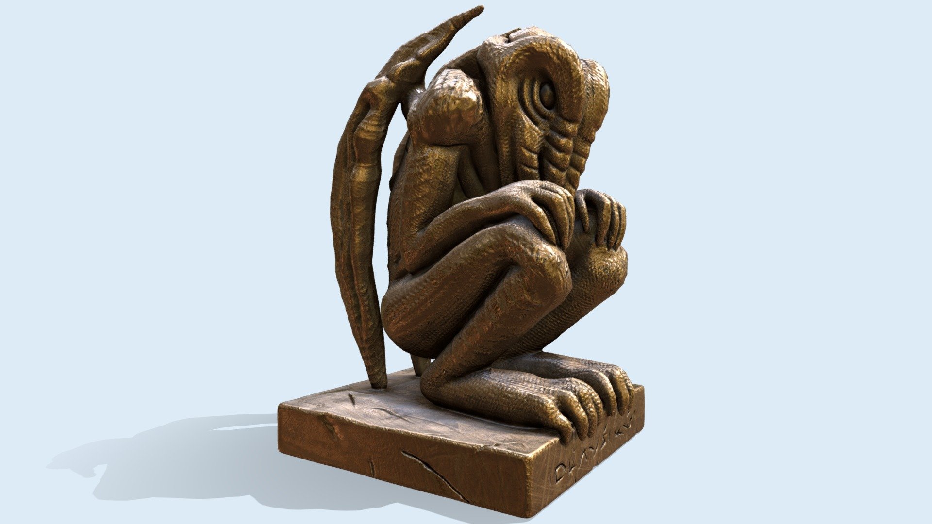 Bronze figurine of Cthulhu - Download Free 3D model by Jedi2583 ...