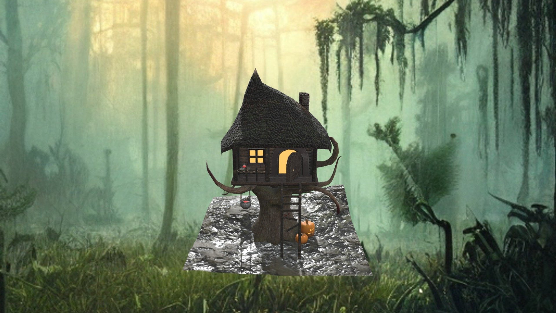 Witchy Treehouse - 3D model by Lunanies [fd3f4bc] - Sketchfab
