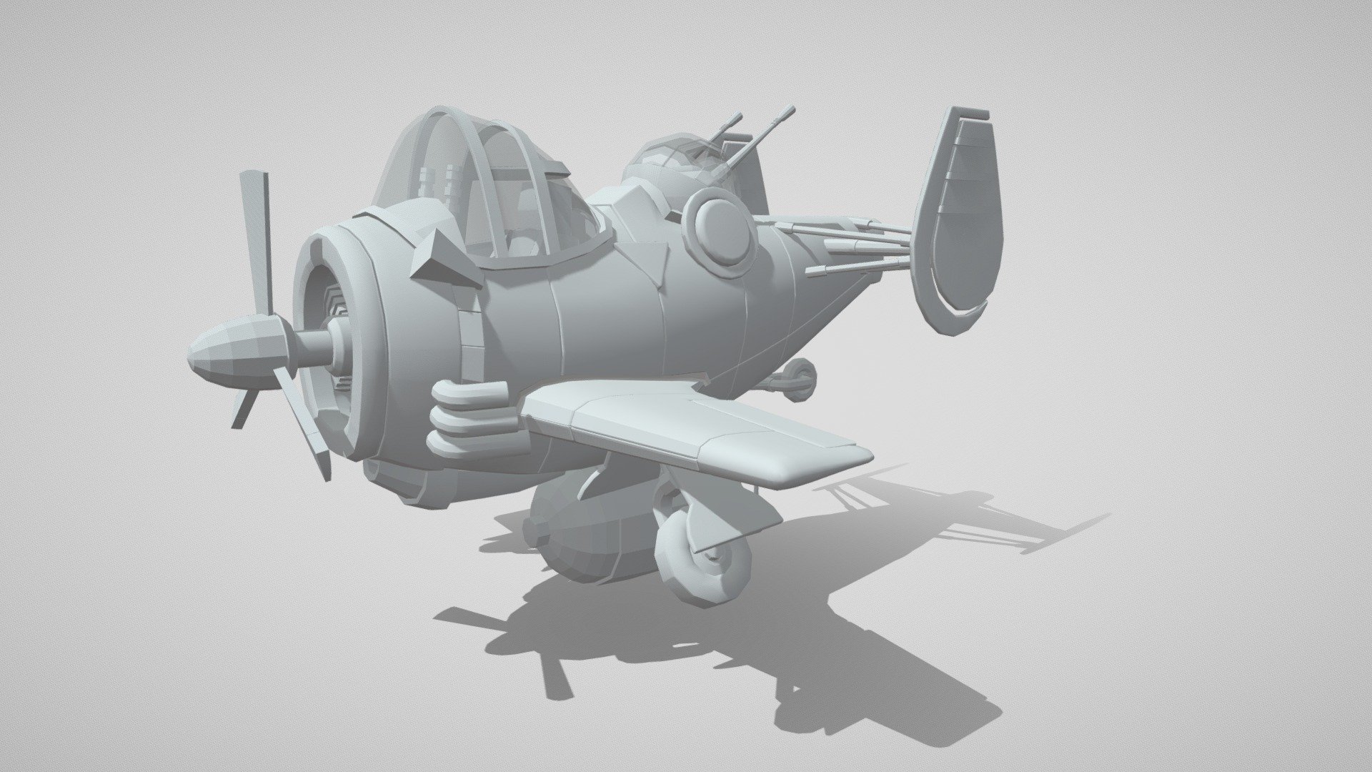 low poly metal slug bomber flying tara - 3D model by Alexia.Petre ...