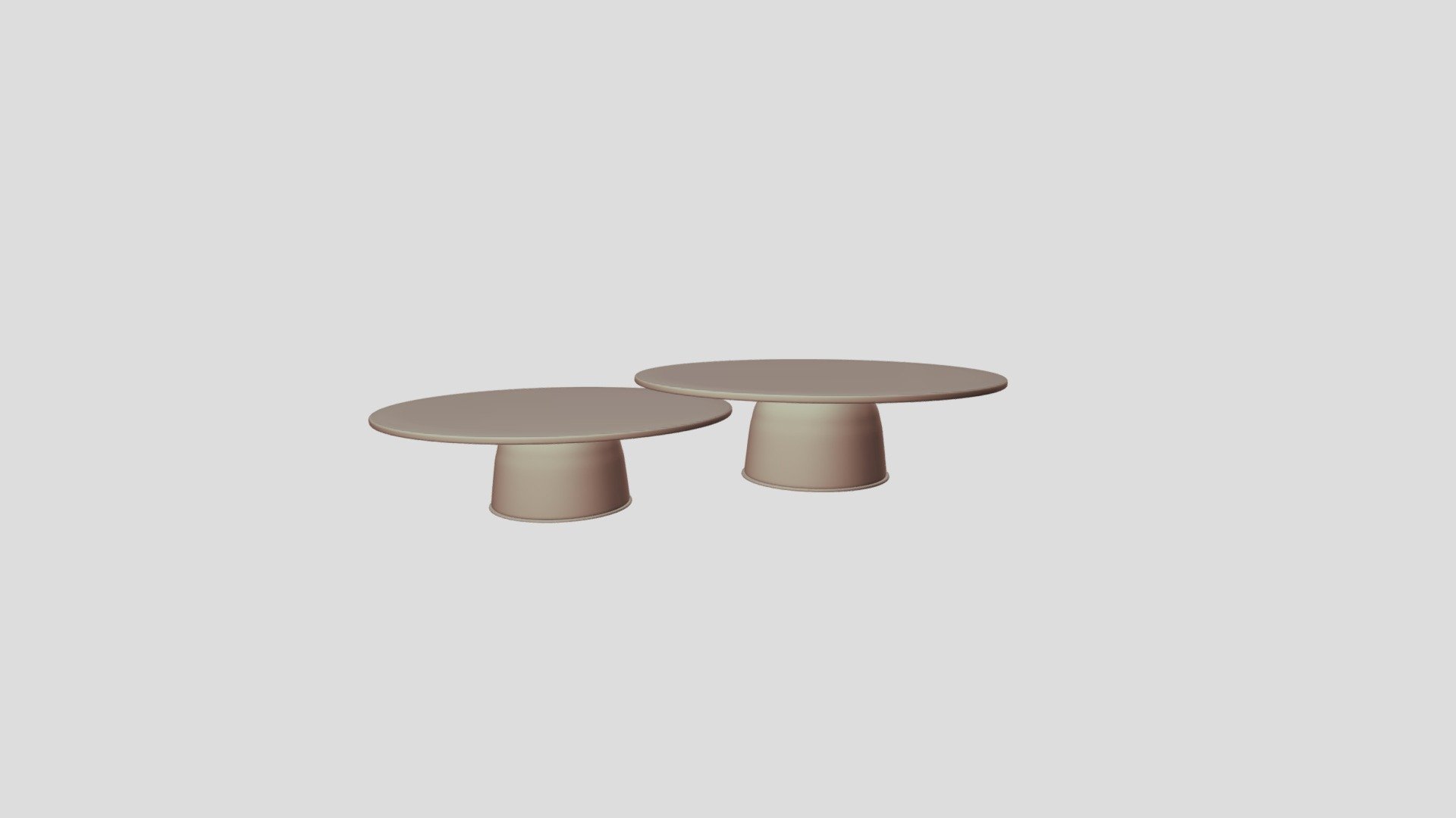 Set of 2 round coffe tables - 3D model by onehomedecor [fd45c08 ...