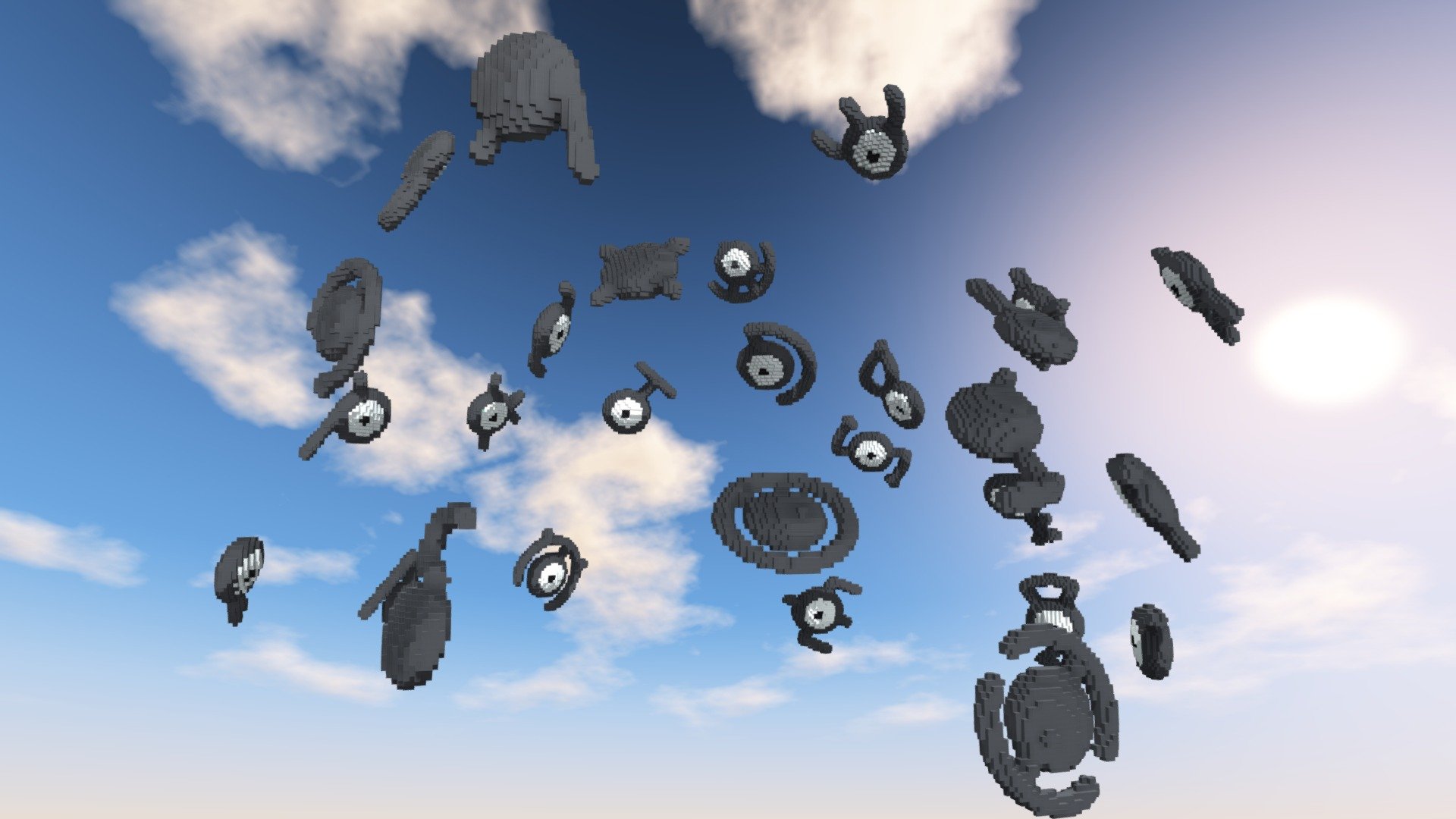 Minecraft Unown Build Schematic - 3D model by inostupid [fd45ff0 ...