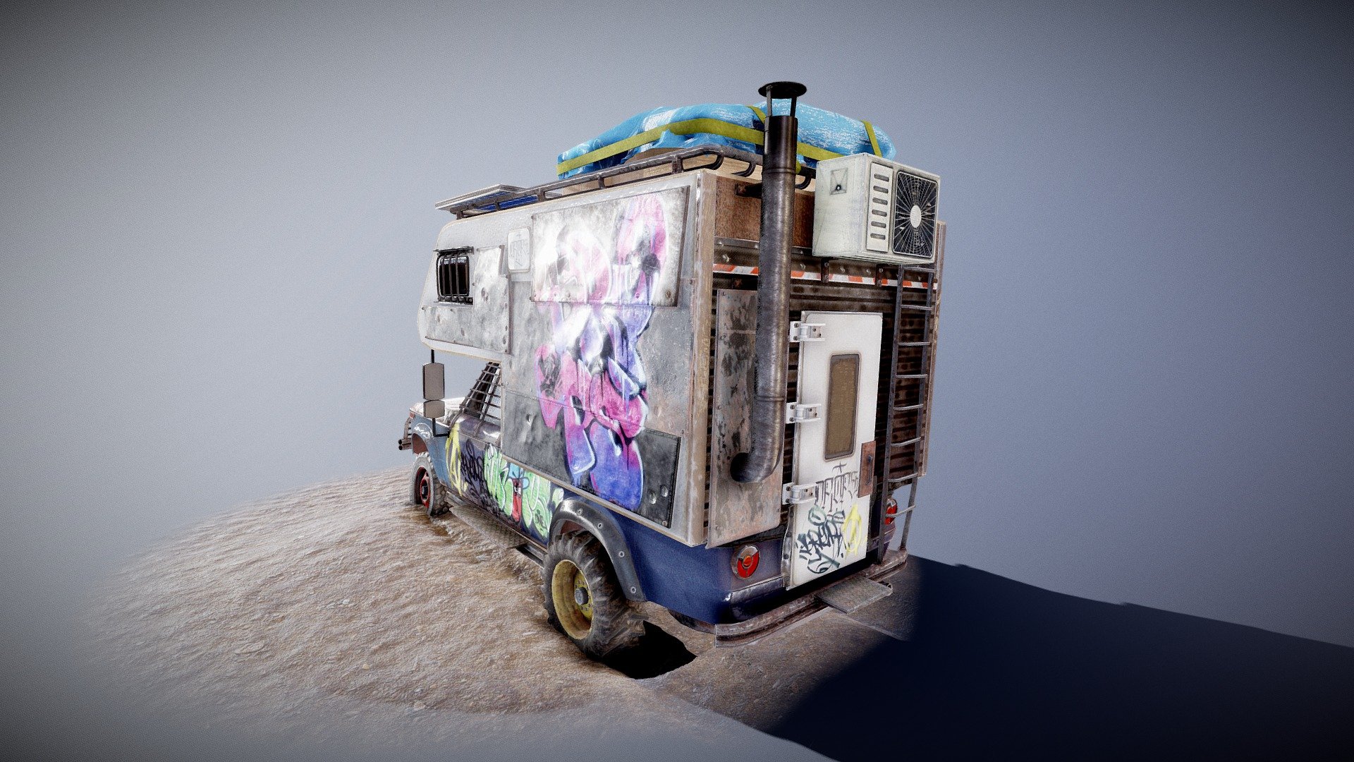 Post apocalyptic camper bmw 2002 - Buy Royalty Free 3D model by ...