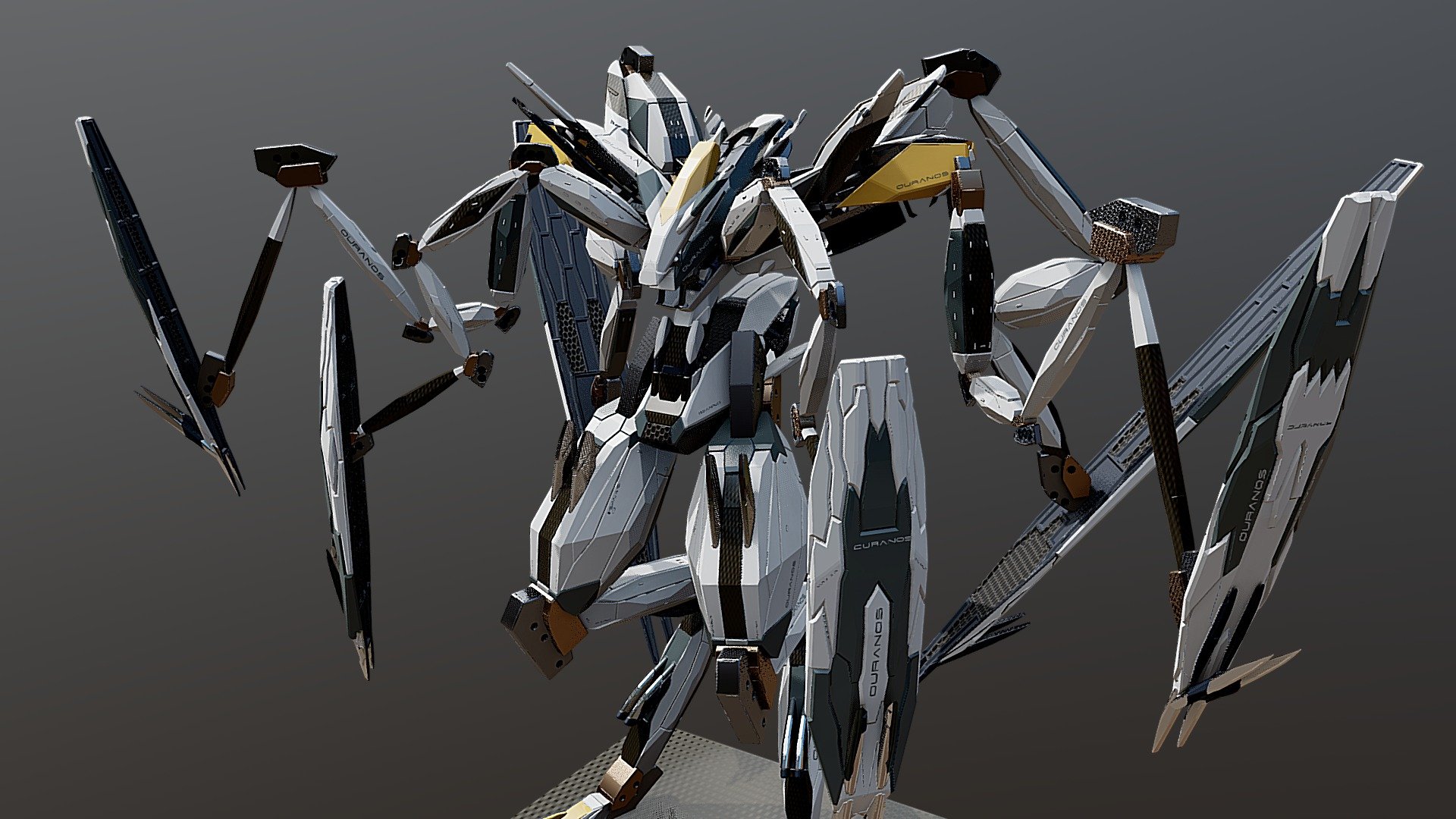 Procedural Hard Surface Modeling Test 11 003 3d Model By Asaito