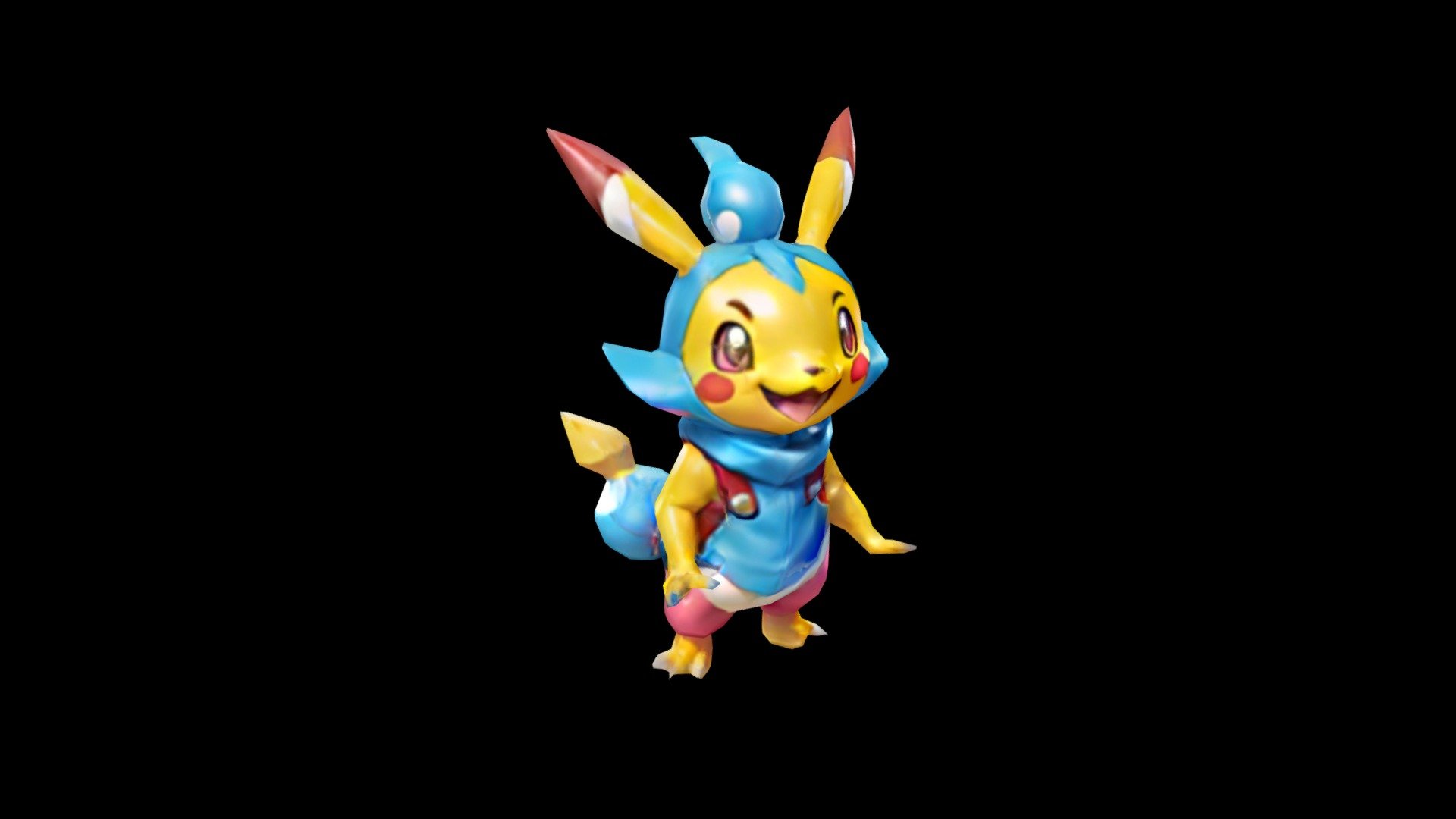 The image depicts a cheerful Pokémon type charac - Download Free 3D ...