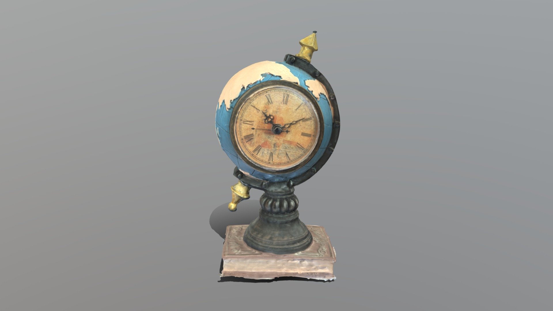 Globe Clock - 3D model by Ez360 [fd5c1fd] - Sketchfab