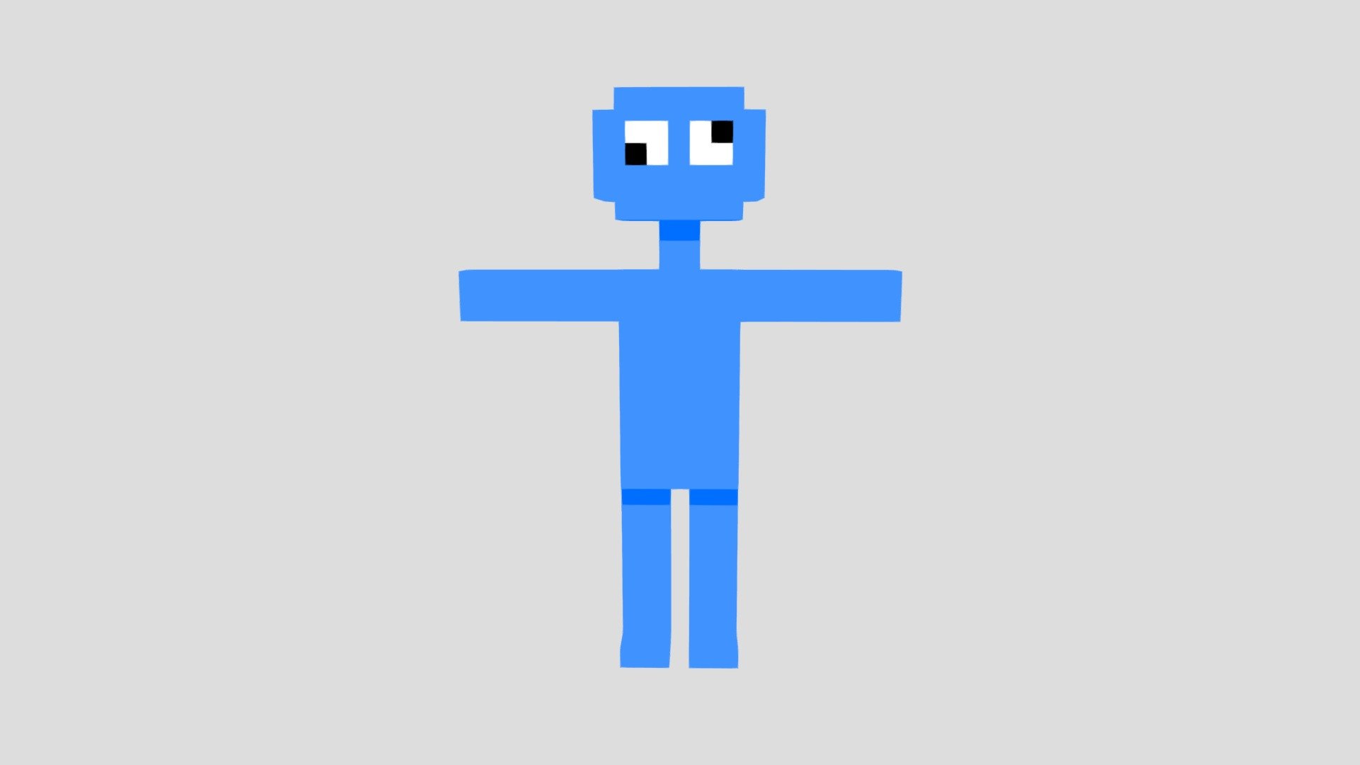 Blue Pixel Guy - Download Free 3D model by ajhgat255 [fd61cbd] - Sketchfab