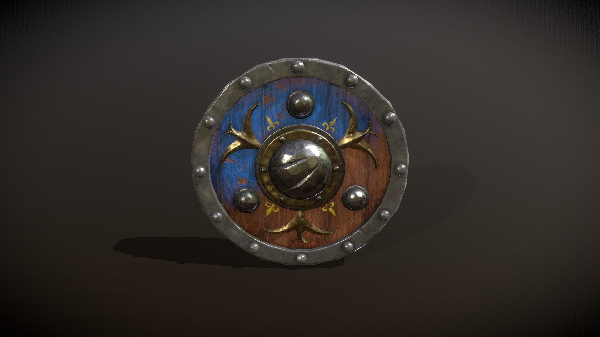 Medieval War Shield - 3D model by fredboussada [fd63749] - Sketchfab
