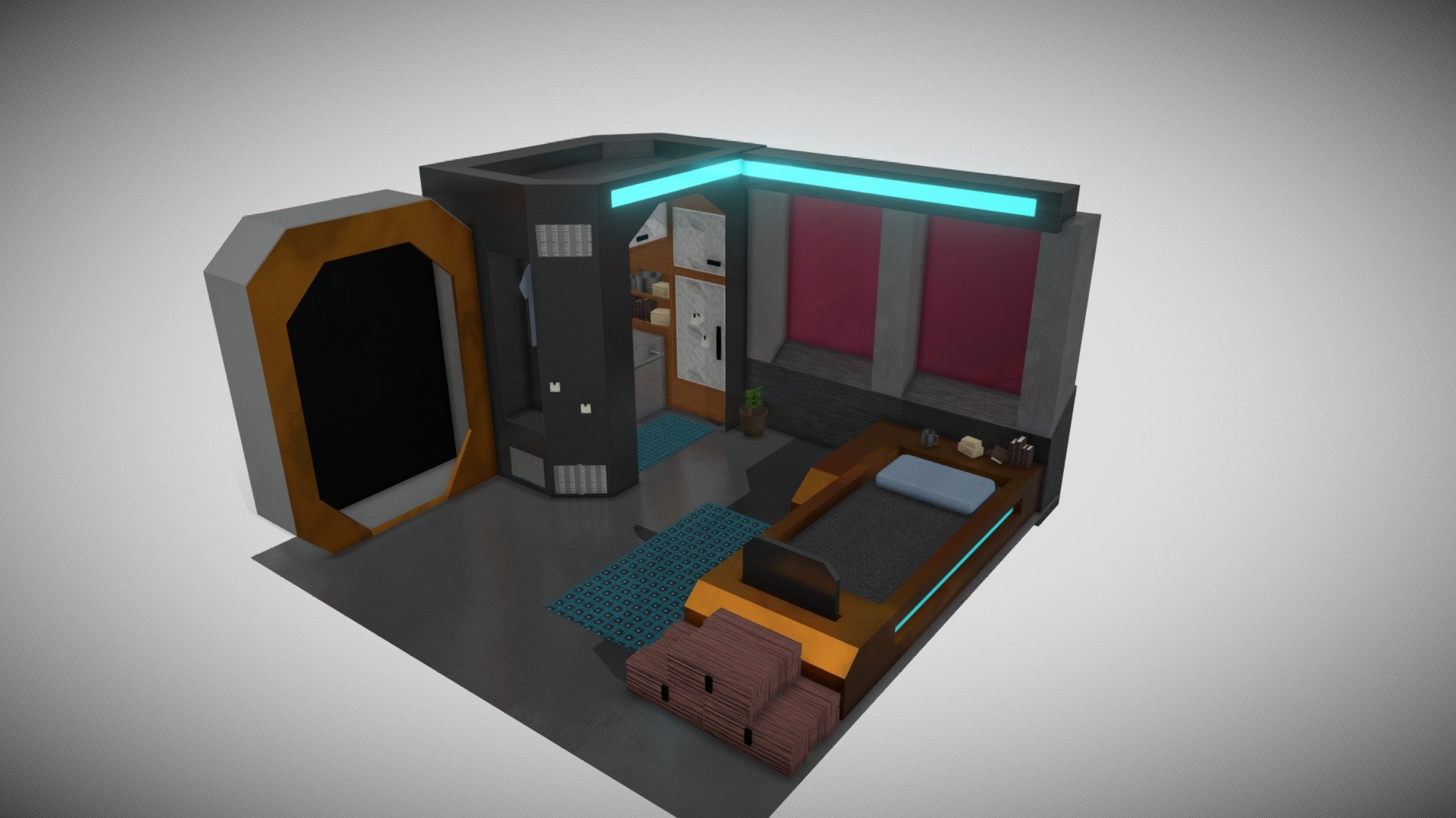 Interior House SciFi - 3D model by johnny37113 [fd651f7] - Sketchfab