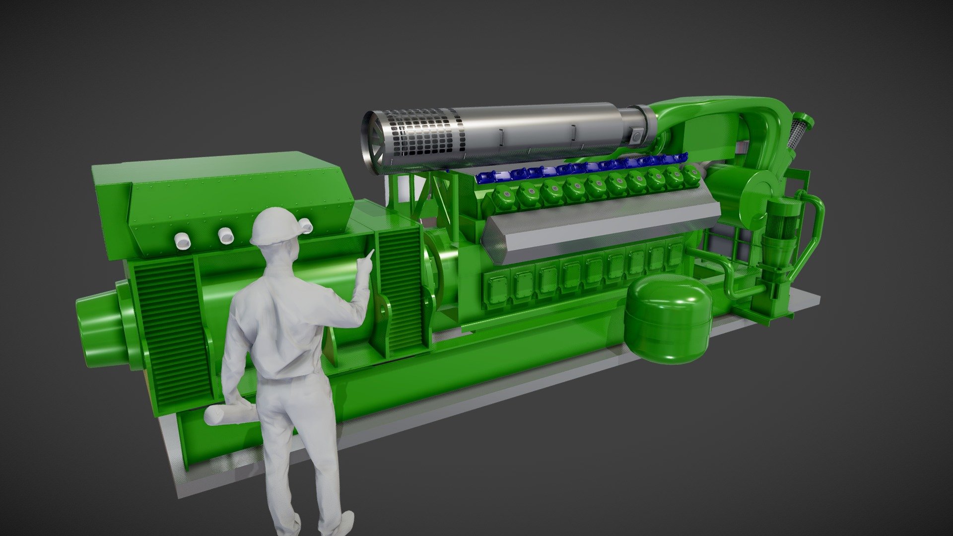 Jenbacher 420 - 3D model by Max Motors Jenbacher (@max-motors) [fd653be ...