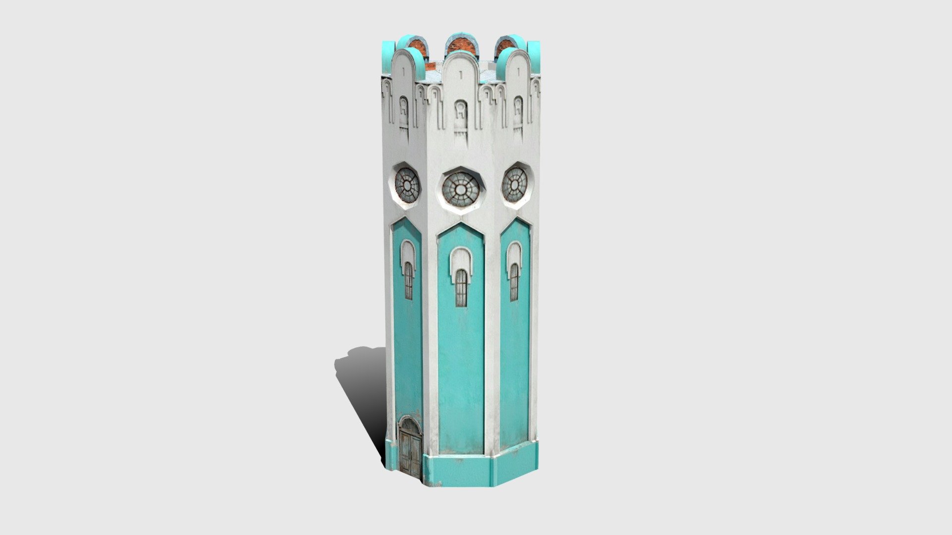 Railway Station Water Tower | PS1 Style Asset - Download Free 3D model ...