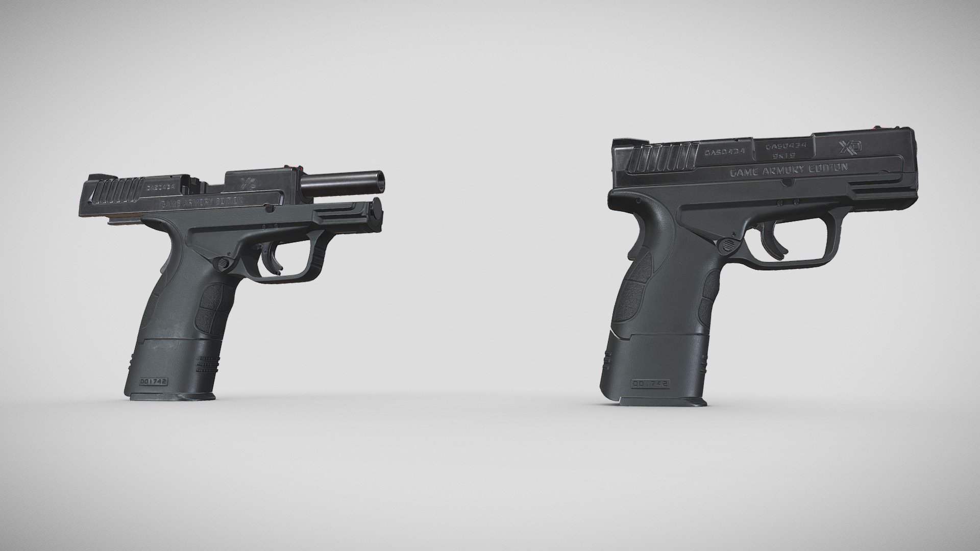 Pistol - 3D model by Vladimir_Kr [fd6f65d] - Sketchfab