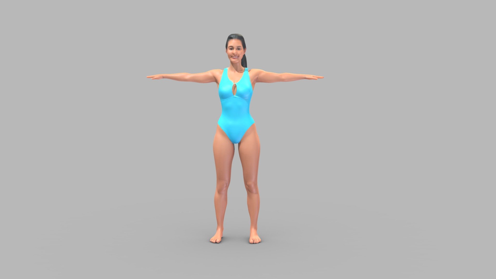 Basic Model of a Female character | T-Pose Asset - Download Free 3D model by GR-video ...