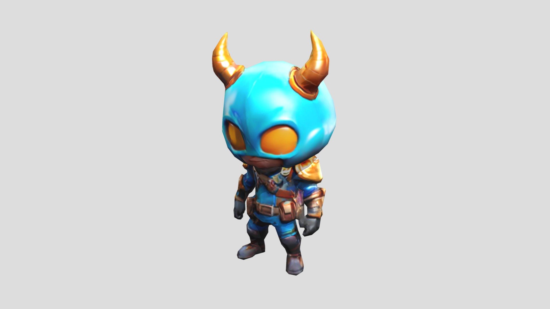 This adorable blue superhero, known as Power-Up, - Download Free 3D ...