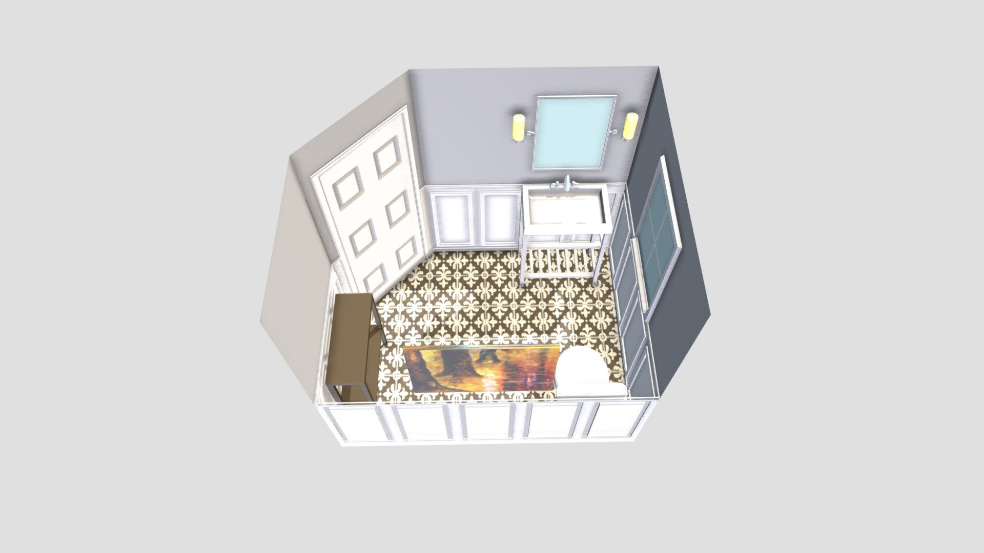 Powder Roomv2 - 3D model by Veloria3D [fd74a07] - Sketchfab