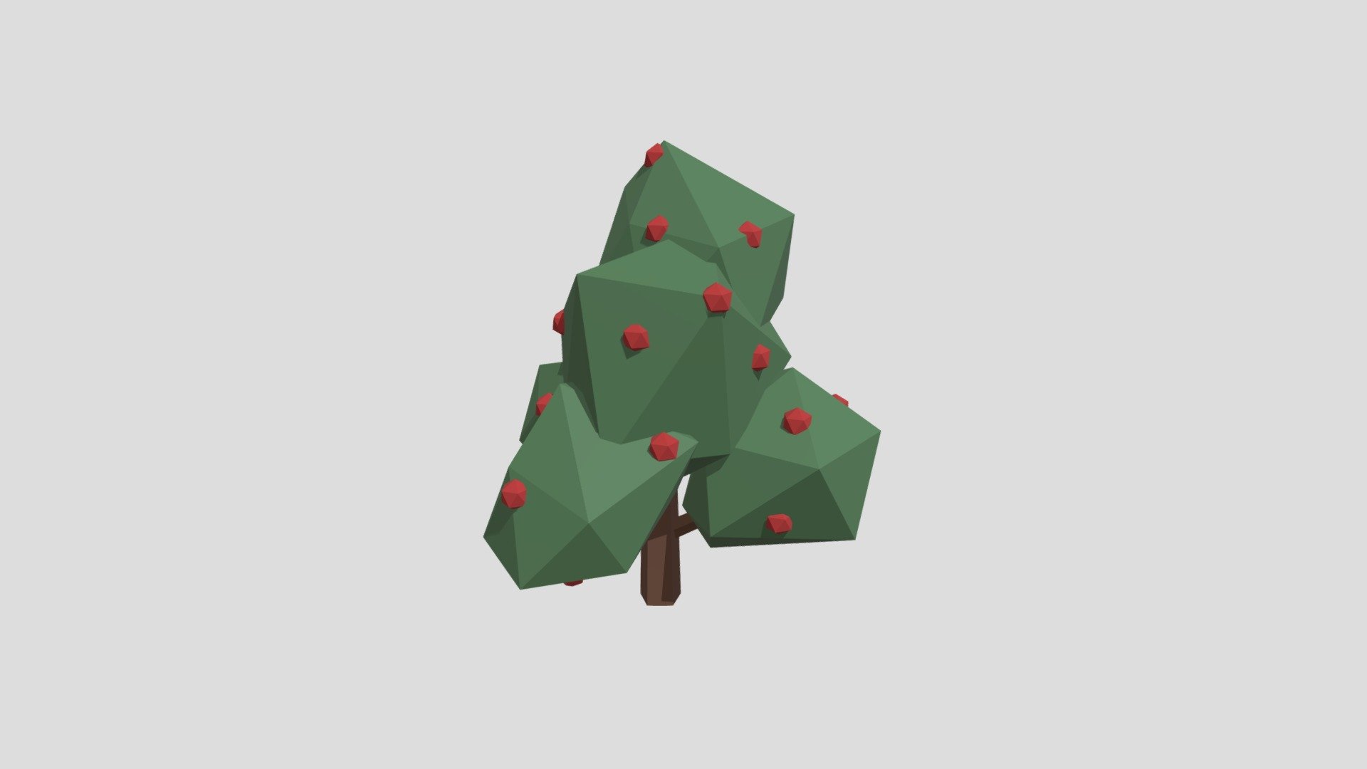 Berries branch Low Poly (Triangulated) - Download Free 3D model by ...
