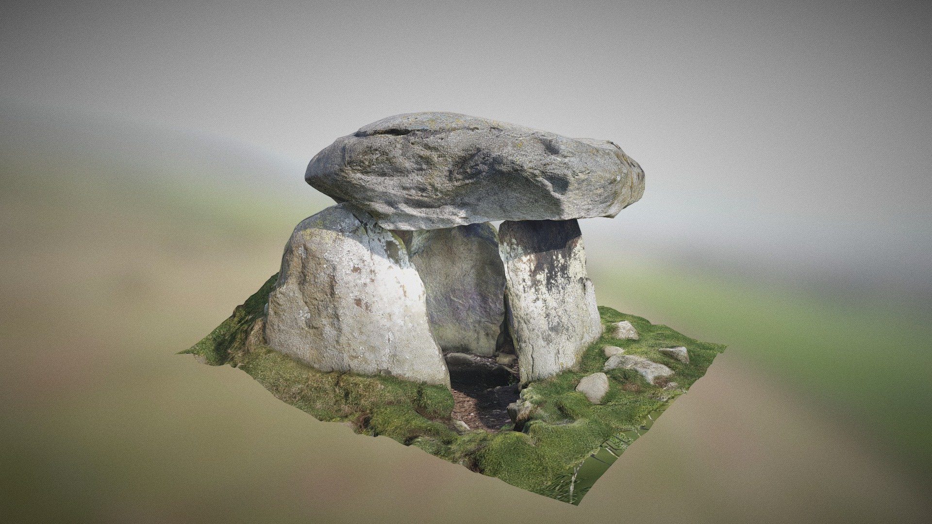 Maen-y-Bardd, Cromlech, near. Rowen, North Wales - 3D model by King's ...